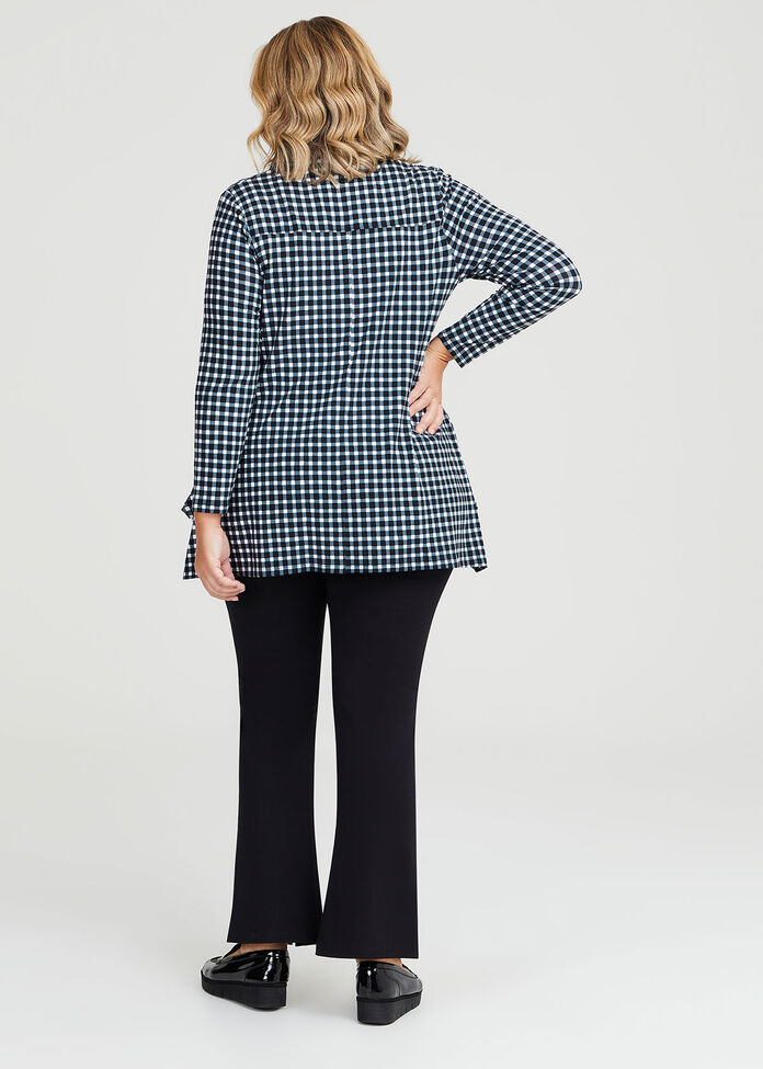 Shop Plus Size Natural Multi Checker Top, Black | Taking Shape AU