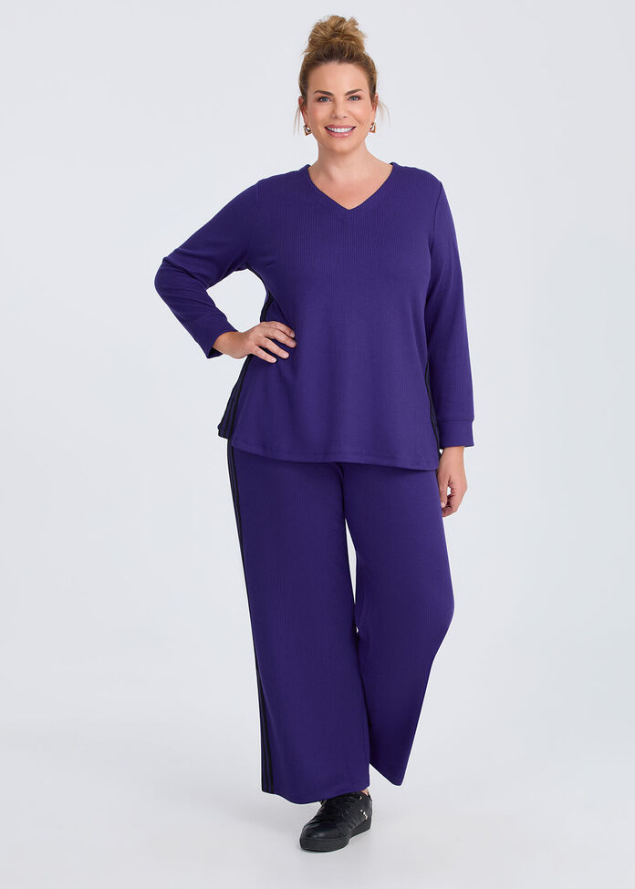 Shop Plus Size Natural On The Go Wide Pant, Purple | Taking Shape AU