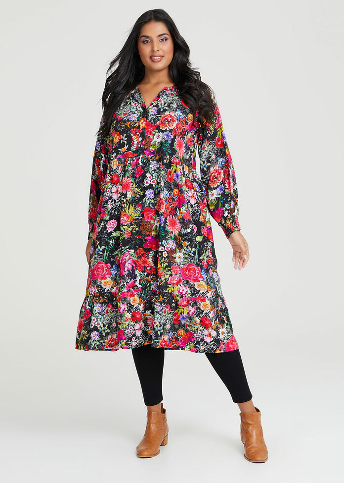 Shop Plus Size Natural Floral Fields Dress, Multi | Taking Shape AU