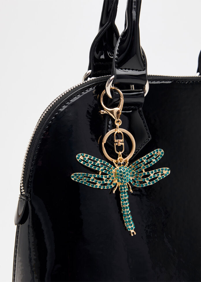 Shop Bling Green Dragonfly Keychain in Green | Accessories | Taking ...