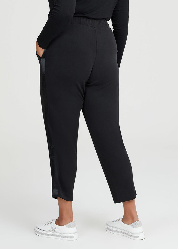 Shop Plus Size Satin Trim Pant, Black | Taking Shape AU
