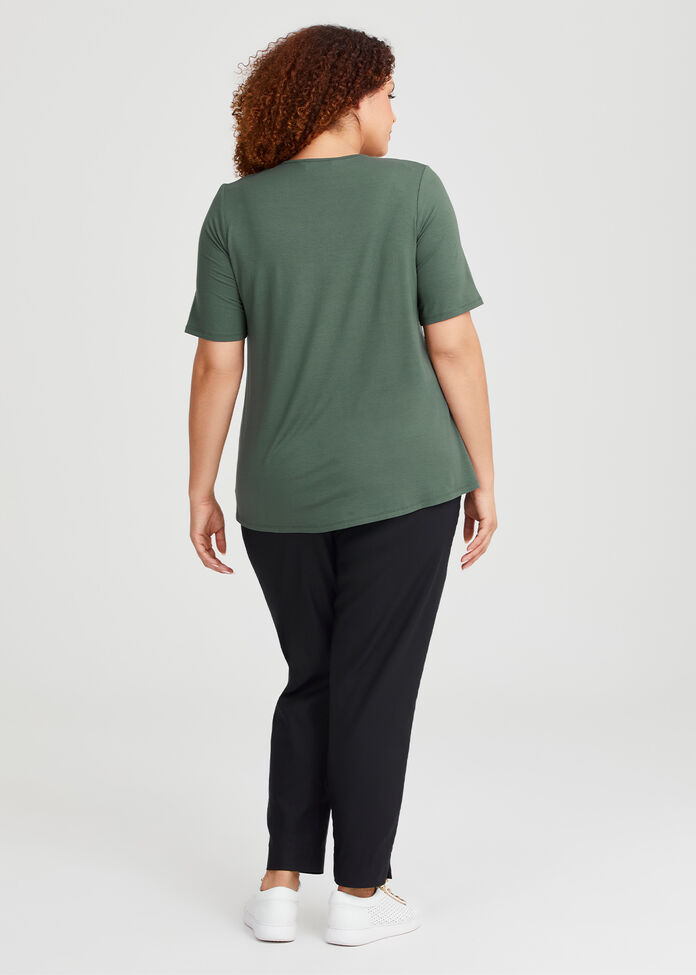 Shop Plus Size Natural Essential Top in Green | Taking Shape AU