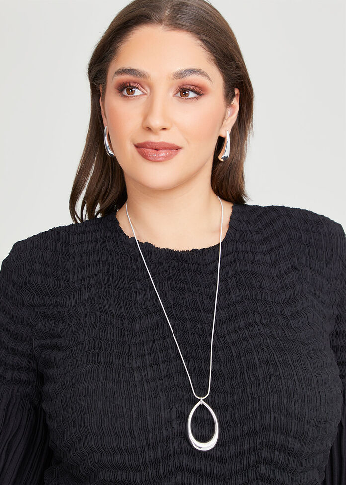 Shop Silver Pendant Necklace In Black Accessories Taking Shape Au