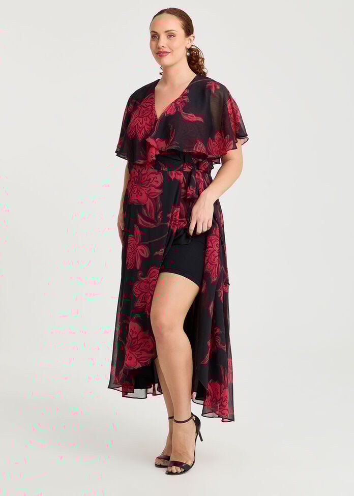Shop Plus Size Livia Floral Wrap Maxi Dress, Floral | Taking Shape NZ