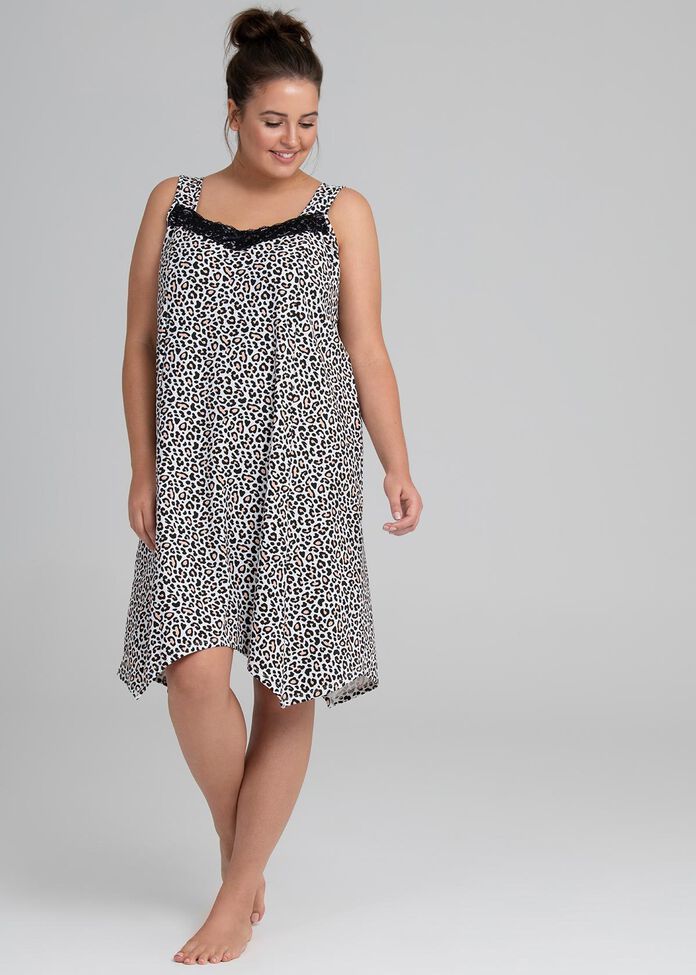 Shop Plus Size Rococo Leopard Nightie in Multi | Sizes 12-30 | Taking ...