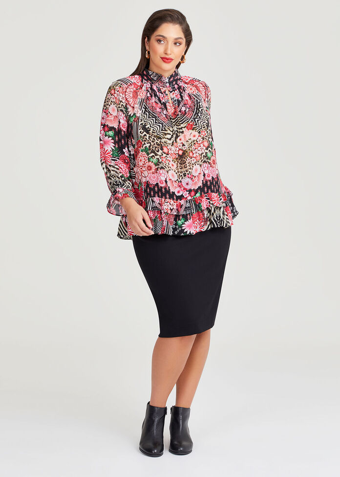 Shop Plus Size Natural Celina Top in Multi | Taking Shape AU
