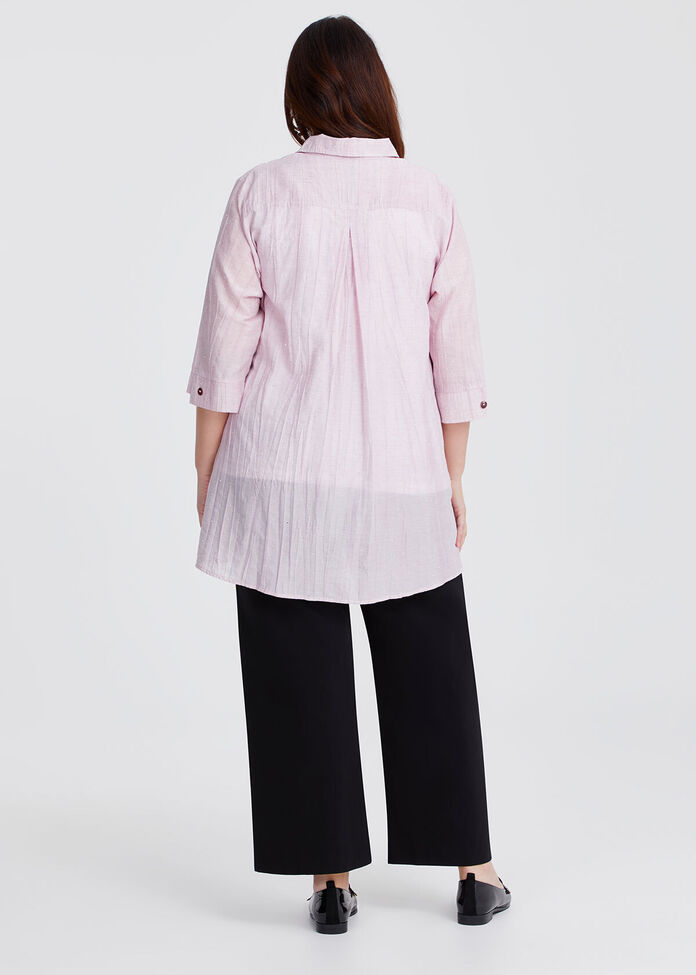 Shop Plus Size Sparkle Crinkle Swing Shirt, Pink | Taking Shape AU