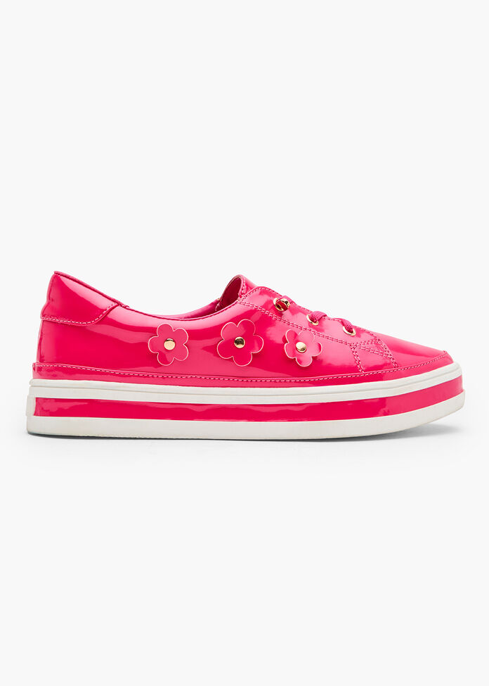 Shop Red Pink Patent Daisy Sneaker | Comfortable Shoes | Taking Shape AU