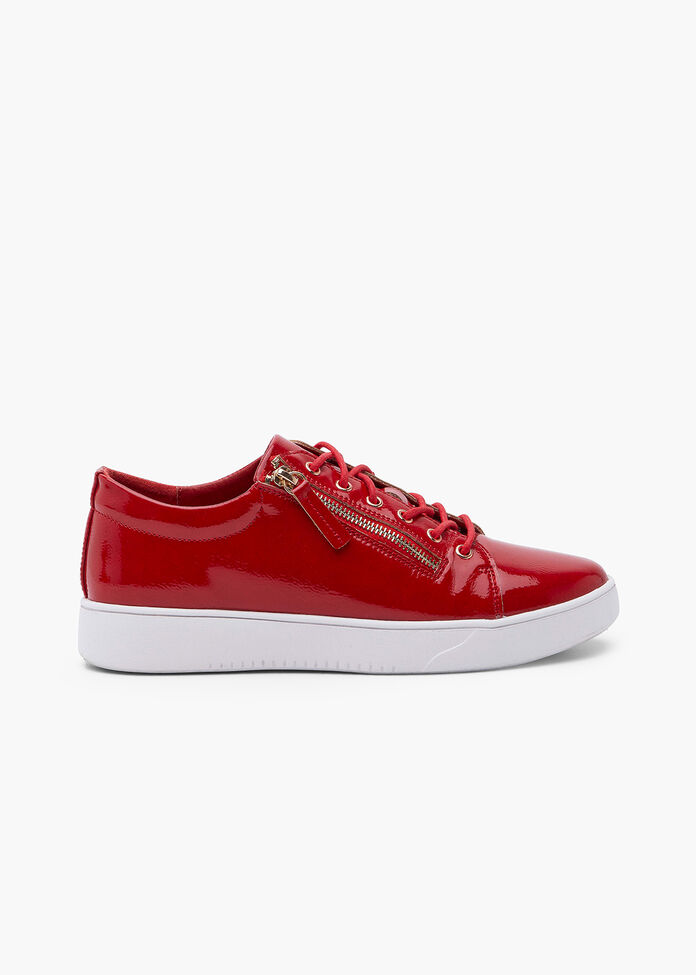 Shop Red Red Side Zip Sneaker | Comfortable Shoes | Taking Shape AU