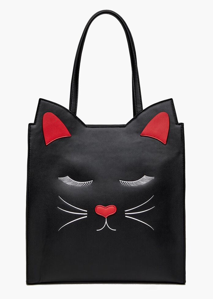 Shop Cat Face Handbag in Black | Accessories | Taking Shape AU