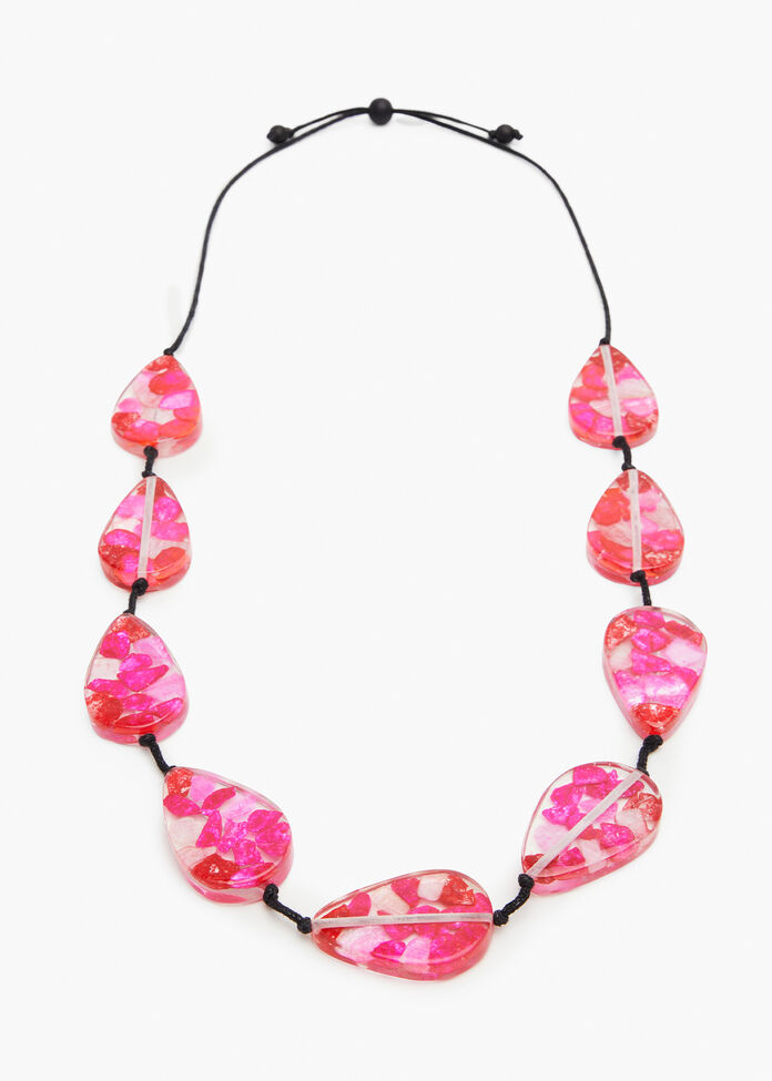 Shop Pink Resin Necklace in Red | Accessories | Taking Shape AU