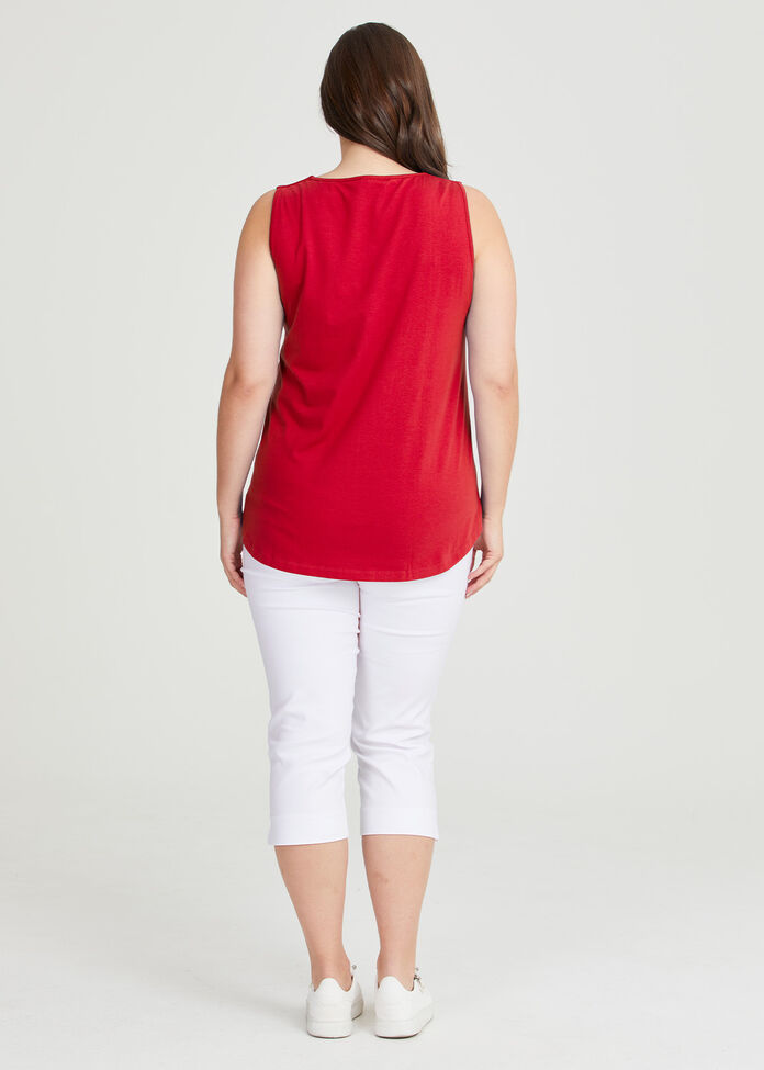 Shop Plus Size Australian Cotton Element Tank in Red | Taking Shape AU