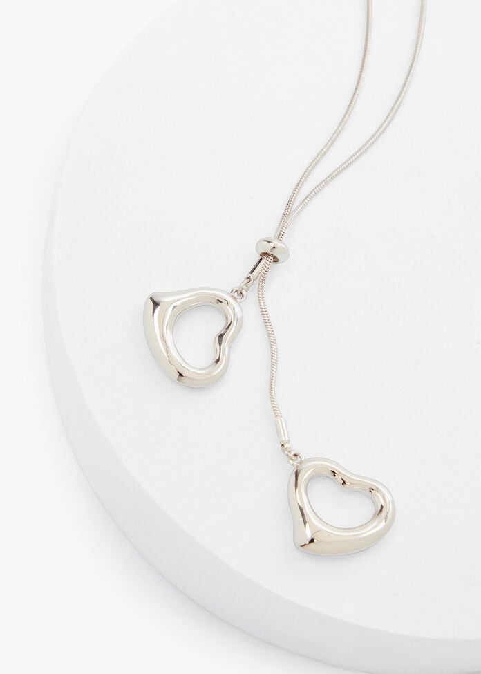 Shop Simple Heart Lariat in Silver | Accessories | Taking Shape AU