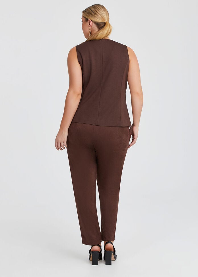 Plus Size Women's Brown Mix It Up Media Vest | Taking Shape AU