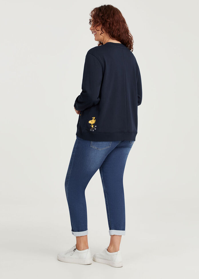 Shop Plus Size Peanuts Snoopy Sweatshirt, Blue | Taking Shape AU