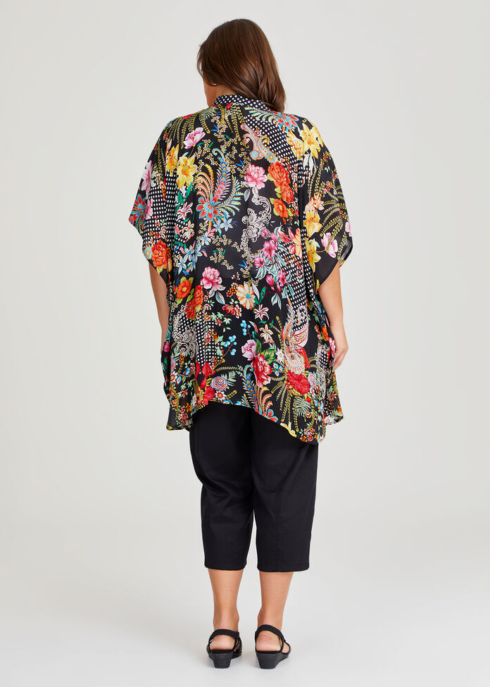 Shop Plus Size Natural Zambi Kimono, Multi | Taking Shape AU