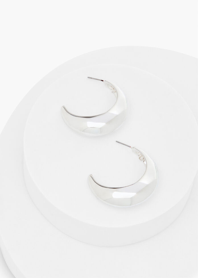 Shop Clean Hoop Earrings in Black | Accessories | Taking Shape AU