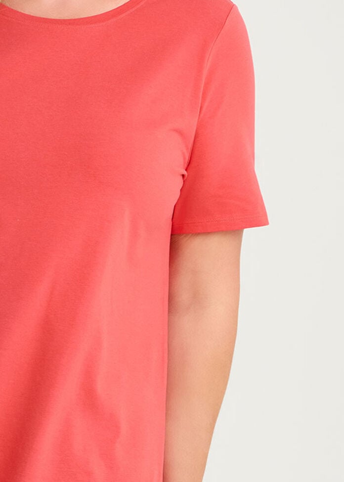 Shop Plus Size Good Earth Australian Cotton Crew Neck T-shirt, Orange ...