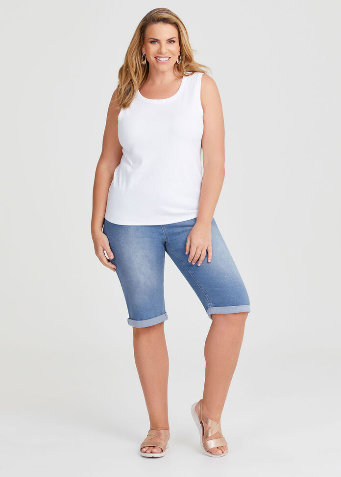 Shop Plus Size Cotton Modal Rib Tank, White | Taking Shape AU