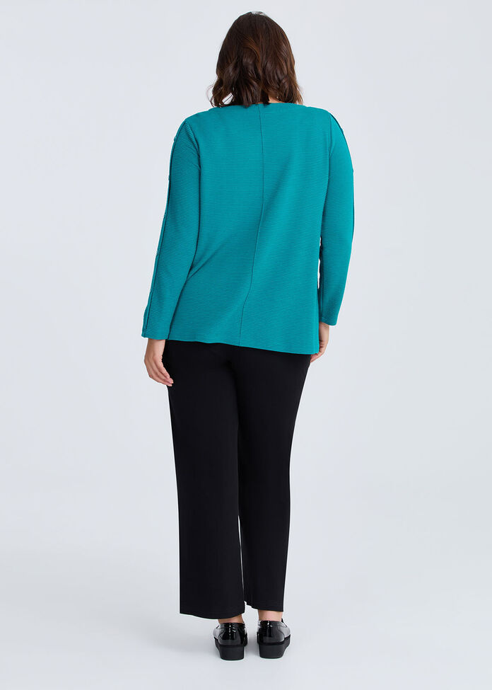 Shop Plus Size French Rib Button Detail Top, Green | Taking Shape NZ