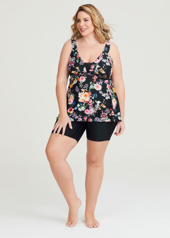 Shop Plus Size Dark Floral Tankini, Multi | Taking Shape AU