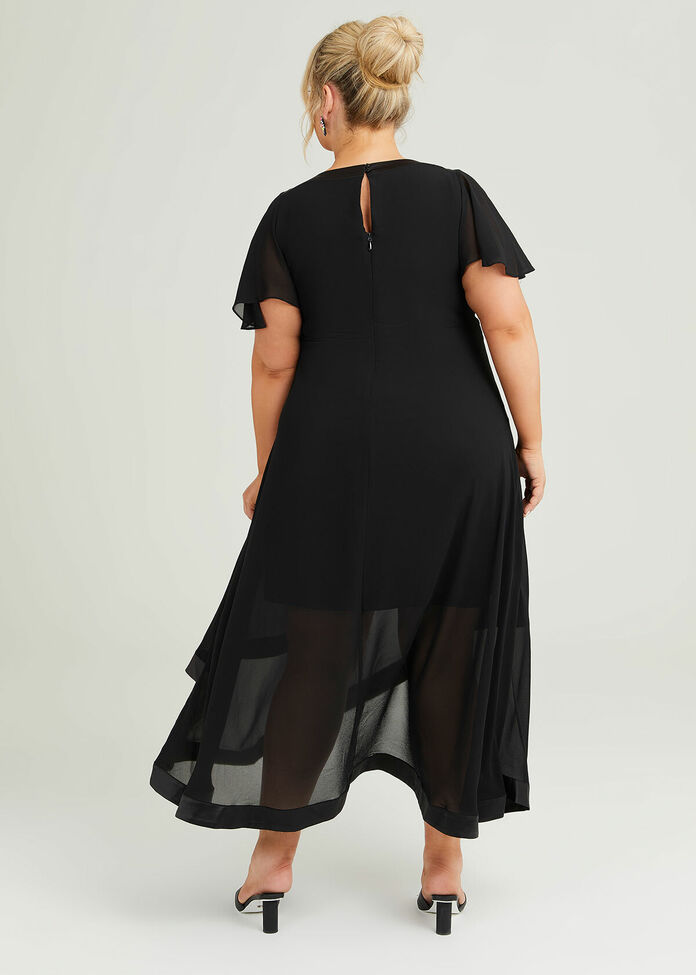 Shop Plus Size Derby Chiffon Hi-lo Maxi Dress, Green | Taking Shape AU