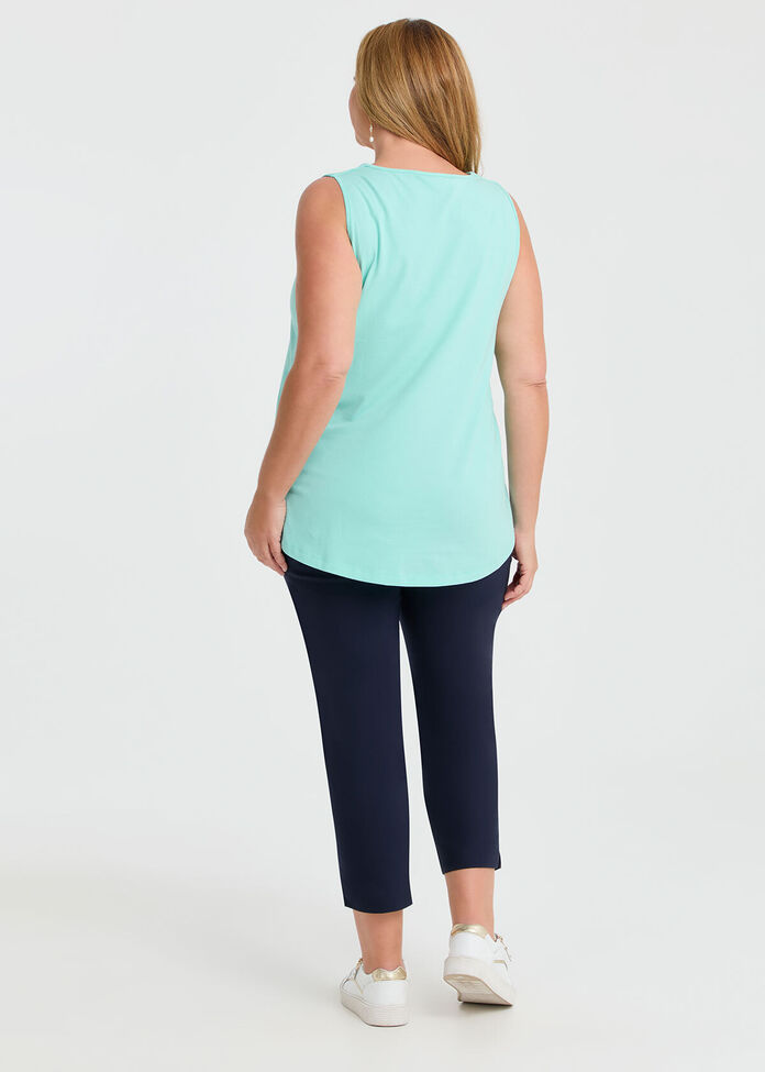 Shop Plus Size Good Earth Australian Cotton Element Tank, Blue | Taking ...