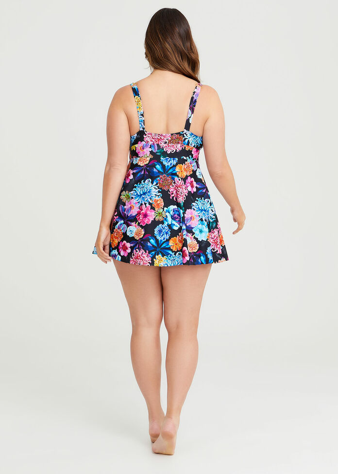 Shop Plus Size Blooms Ruffle Swimsuit in Multi | Taking Shape NZ