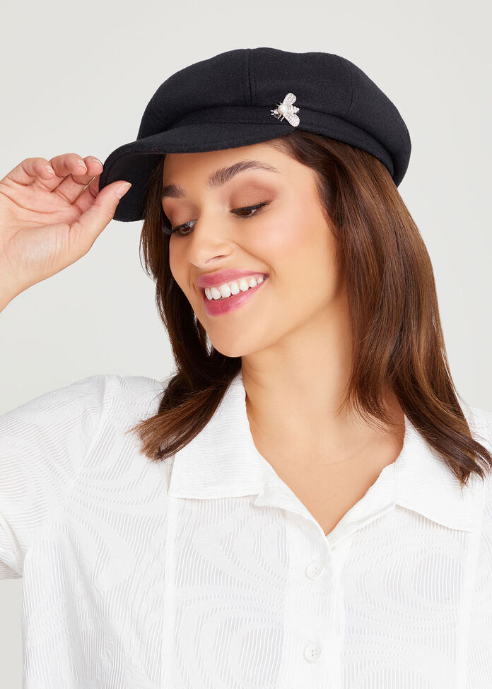 Shop Baker Boy Hat in Black | Accessories | Taking Shape IL