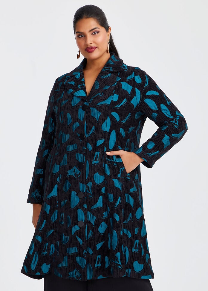 Shop Plus Size Opulent Chenille Opera Coat, Green | Taking Shape NZ