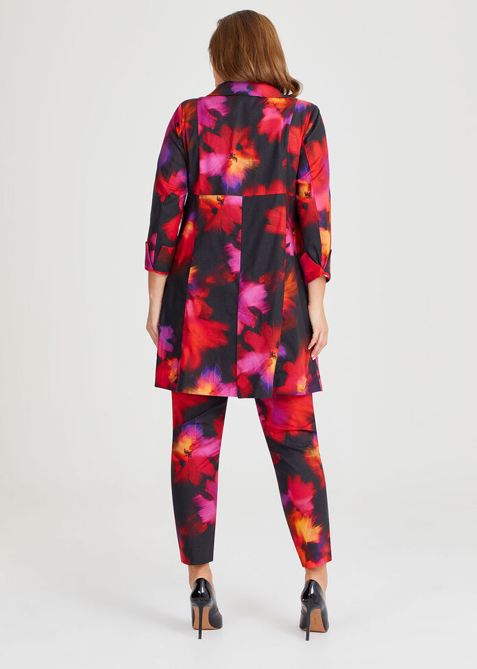 Shop Plus Size Splash Linen Statement Jacket, Multi | Taking Shape AU