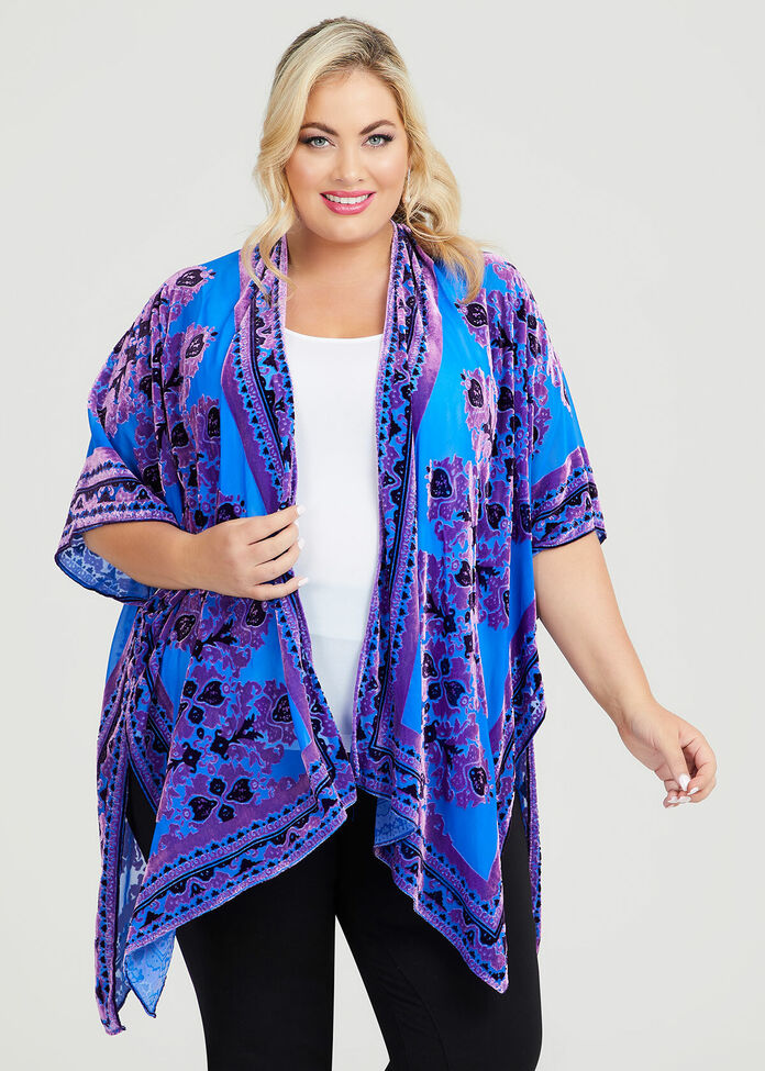 Shop Royal Blue Burnout Cape in Blue | Accessories | Taking Shape AU