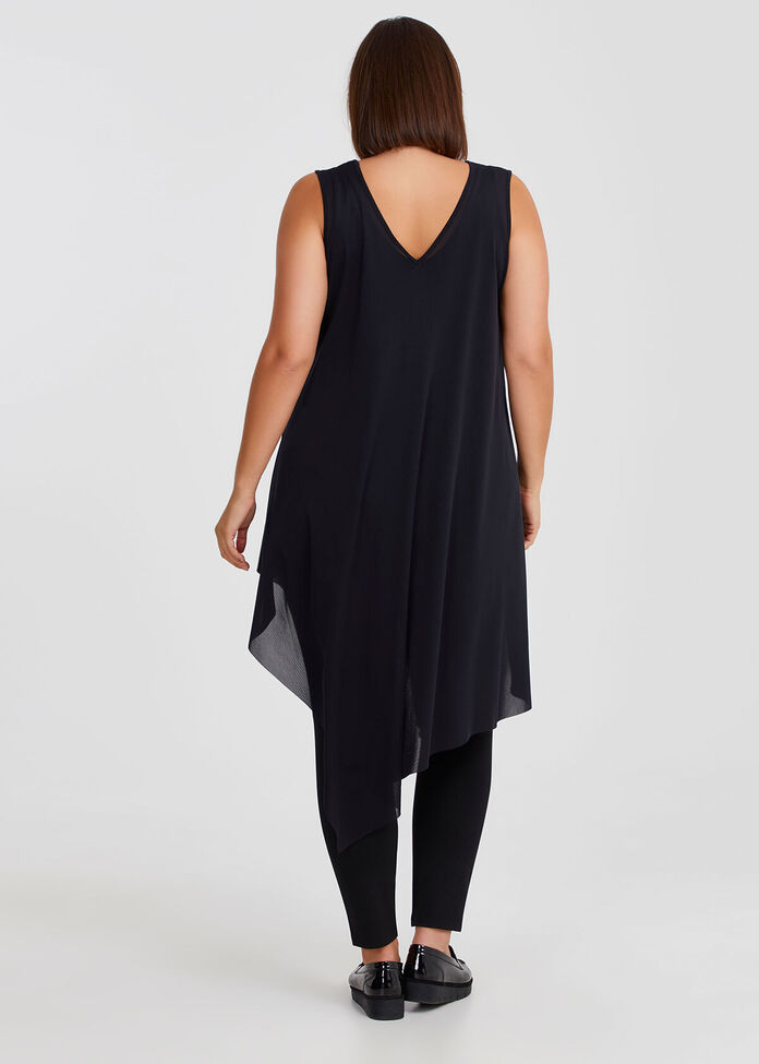 Shop Plus Size Double Take Mesh Layering Tunic, Black | Taking Shape AU