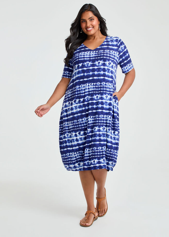 Shop Plus Size Natural Azure Dress, Multi | Taking Shape AU