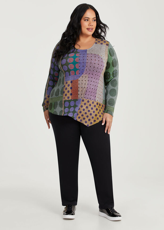 Shop Plus Size Bamboo Cosy Multi Spot Top, Spots | Taking Shape NZ
