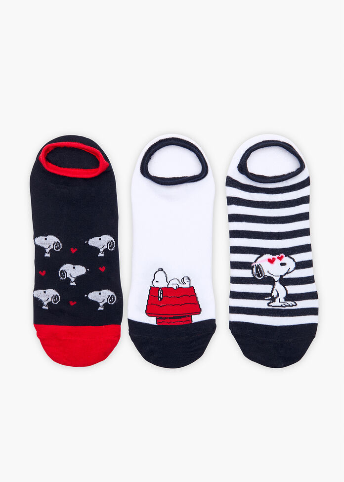 Shop 3 Pack Snoopy Cotton Socks in Multi | Accessories | Taking Shape AU
