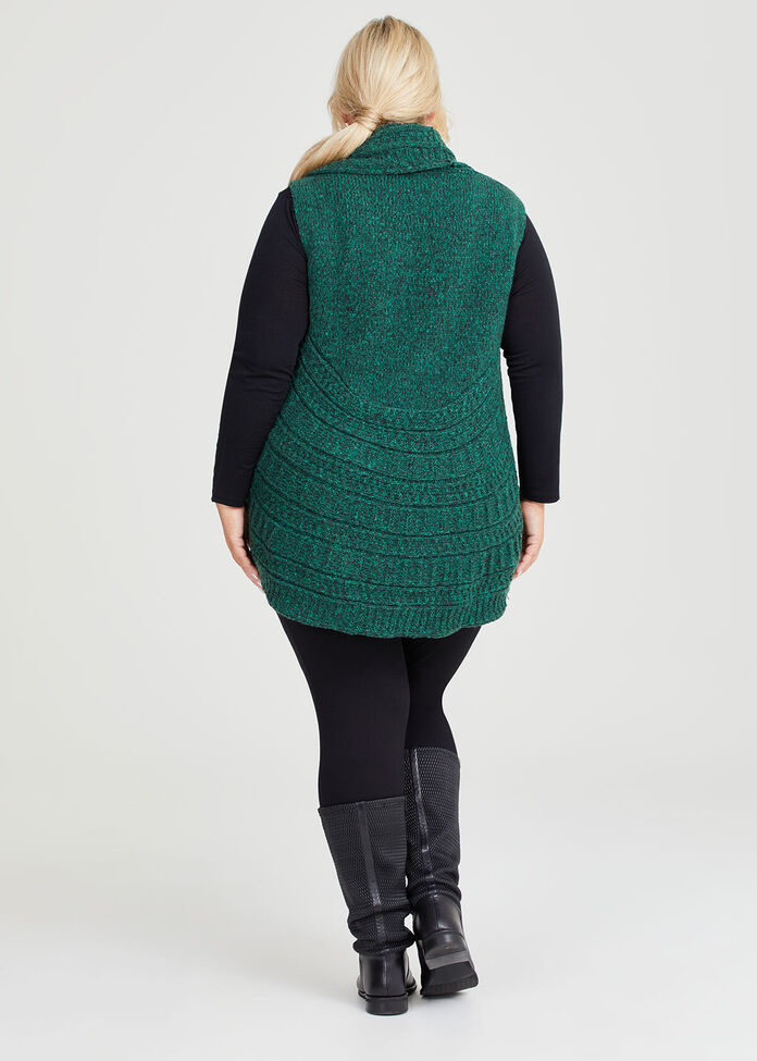 Shop Knitted Cascading Vest in Green | Accessories | Taking Shape AU