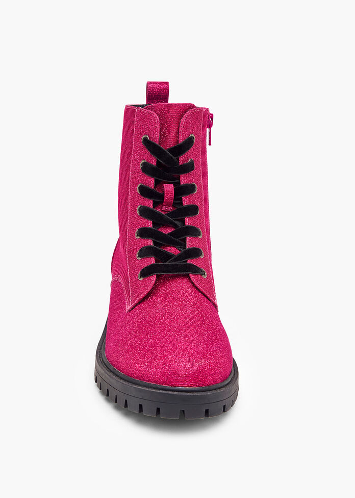 Shop Red Sparkle Lace Up Boot | Comfortable Shoes | Taking Shape AU