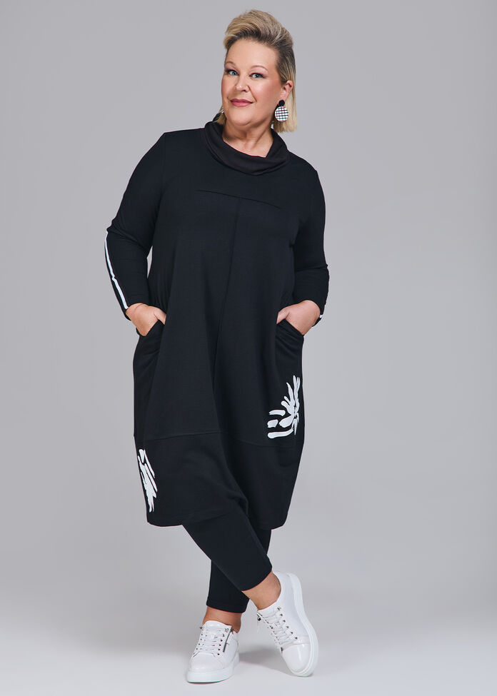 Shop Plus Size Natural Ava Panel Dress, Black | Taking Shape NZ