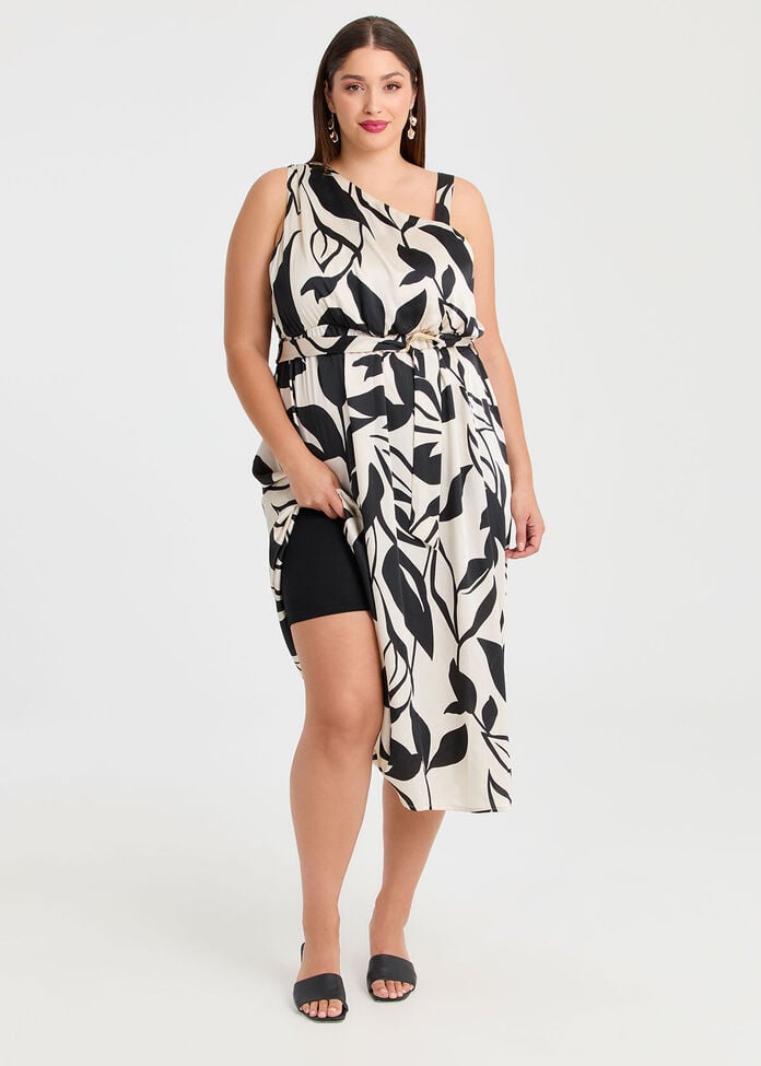 Shop Plus Size Athena One Shoulder Dress, Multi | Taking Shape NZ