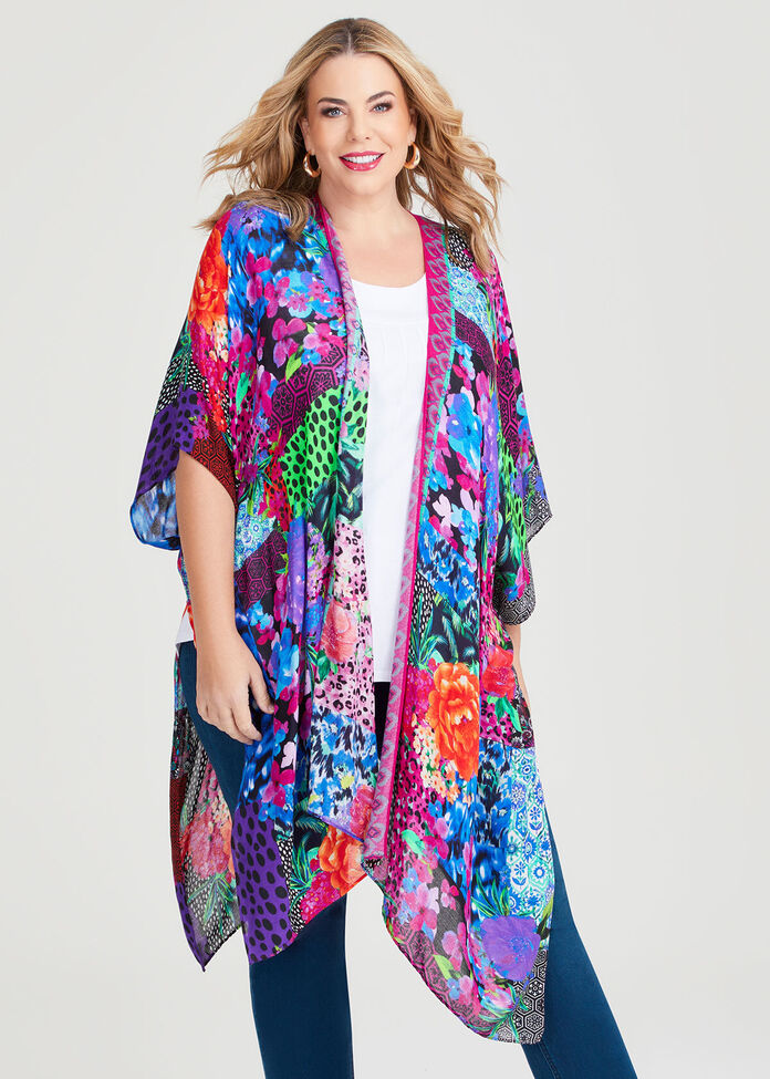 Shop Patchwork Cape Kimono in Multi | Accessories | Taking Shape NZ