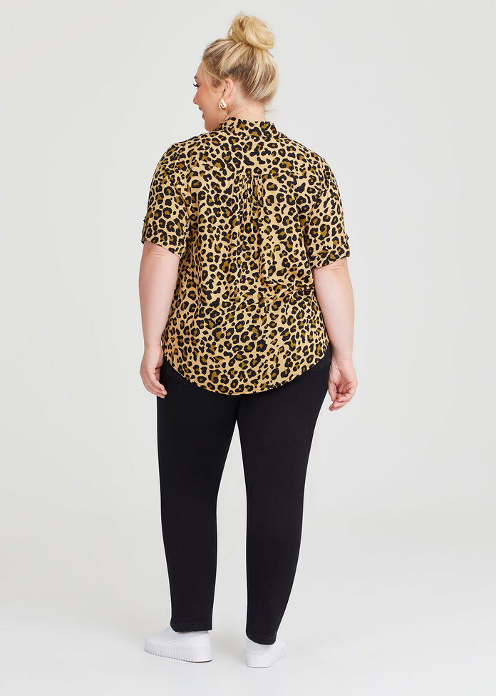 Plus Size Natural Animal Print Shirt Animal Print | Taking Shape AU