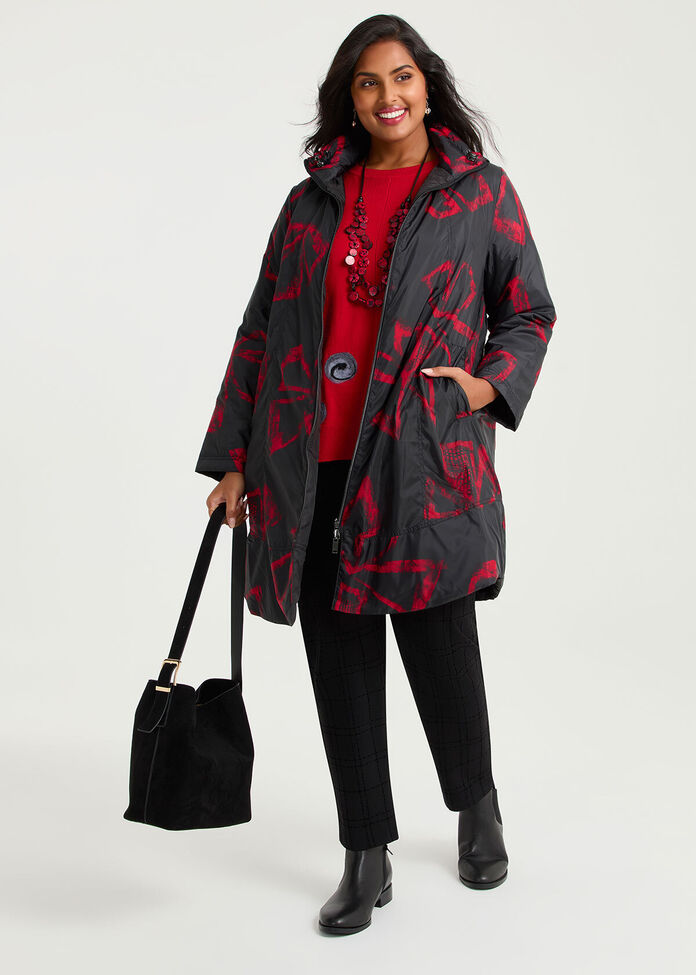 Shop Plus Size Felt Spot Natural Tulip Jumper, Red | Taking Shape NZ