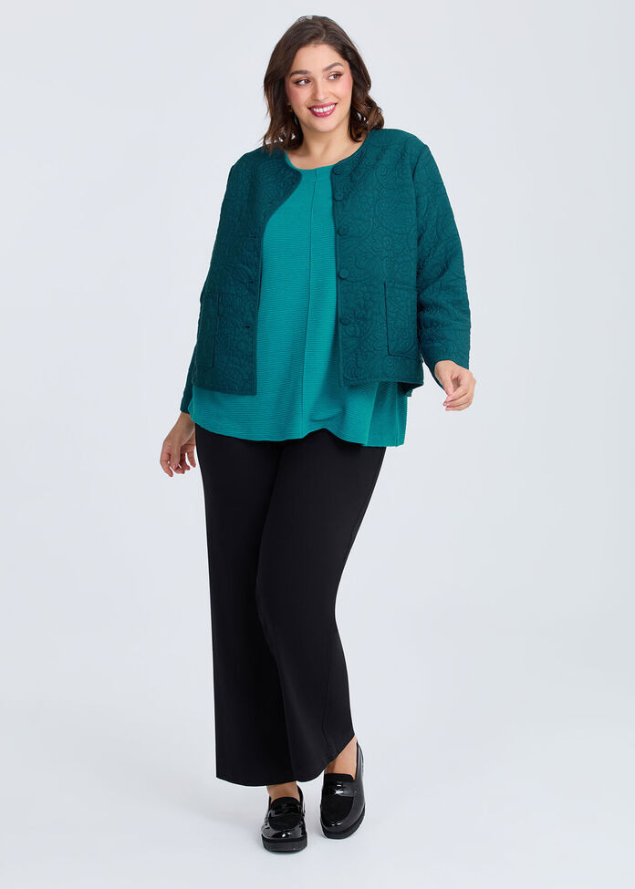 Shop Plus Size French Rib Button Detail Top, Green | Taking Shape NZ