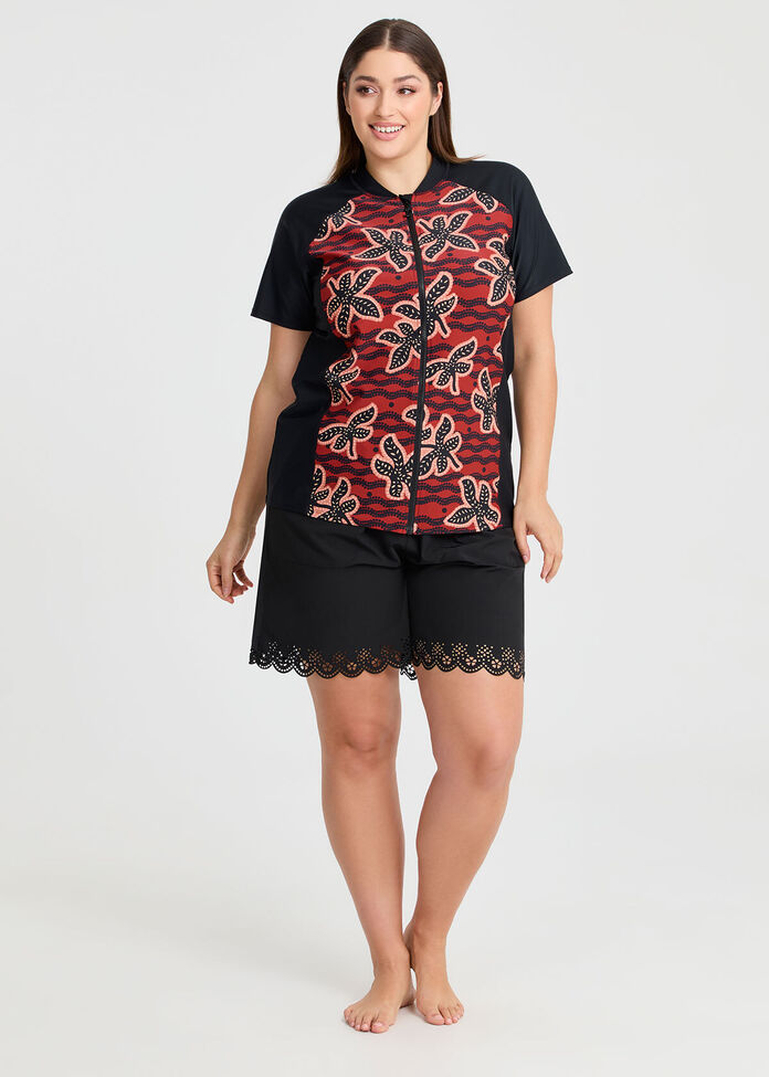 Shop Plus Size Serengeti Spliced Rash Vest, Multi | Taking Shape NZ