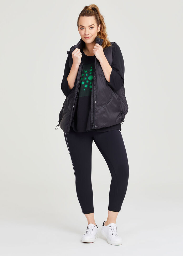 Shop Plus Size Active Spliced Puffer Vest, Black | Taking Shape AU