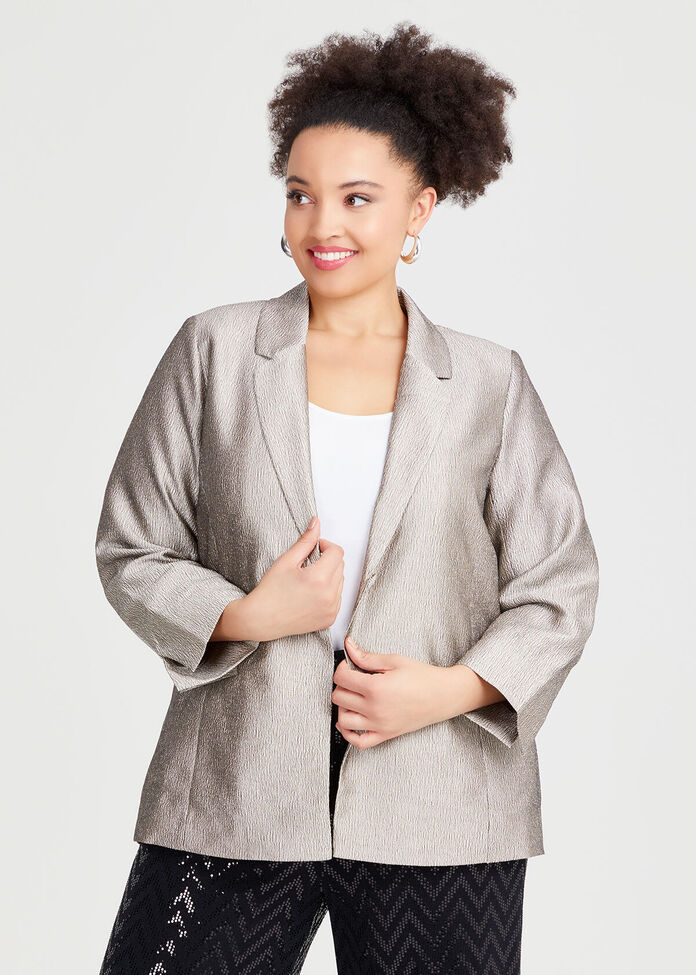 Plus Size Marilyn Metallic Evening Jacket Gold | Taking Shape AU