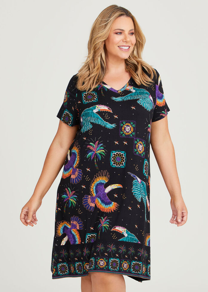 Shop Plus Size Bamboo Jungle Print Nightie, Multi | Taking Shape AU