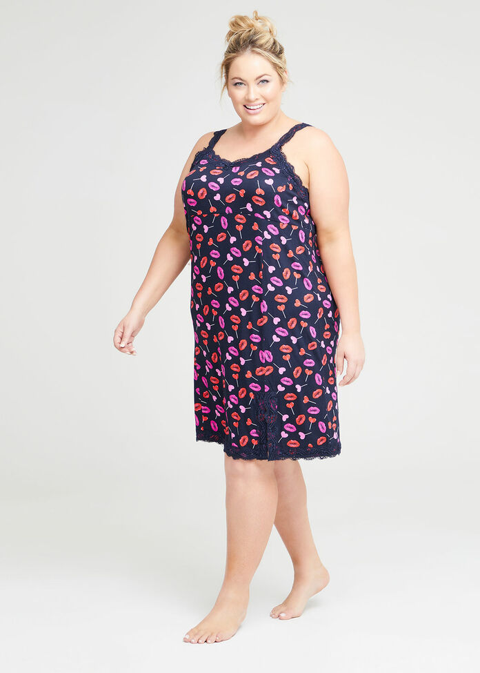 Shop Plus Size Bamboo Lollipops Lace Nightie, Multi | Taking Shape AU