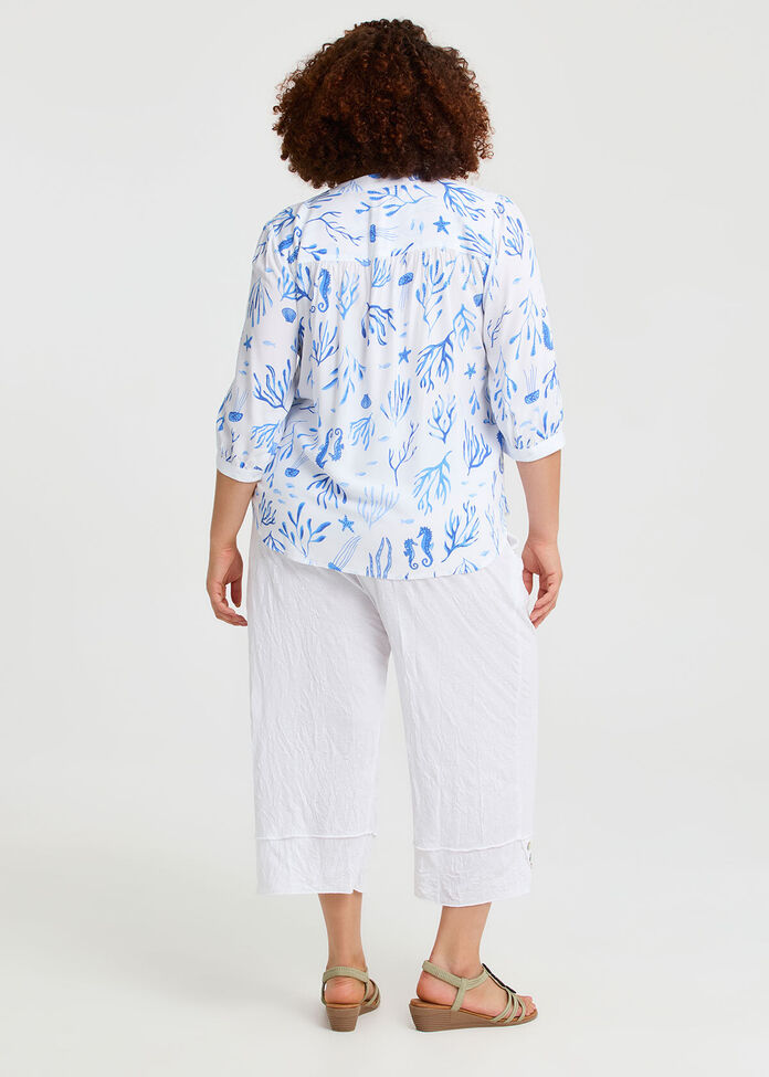 Shop Plus Size Natural Coastal Top, Multi | Taking Shape SG